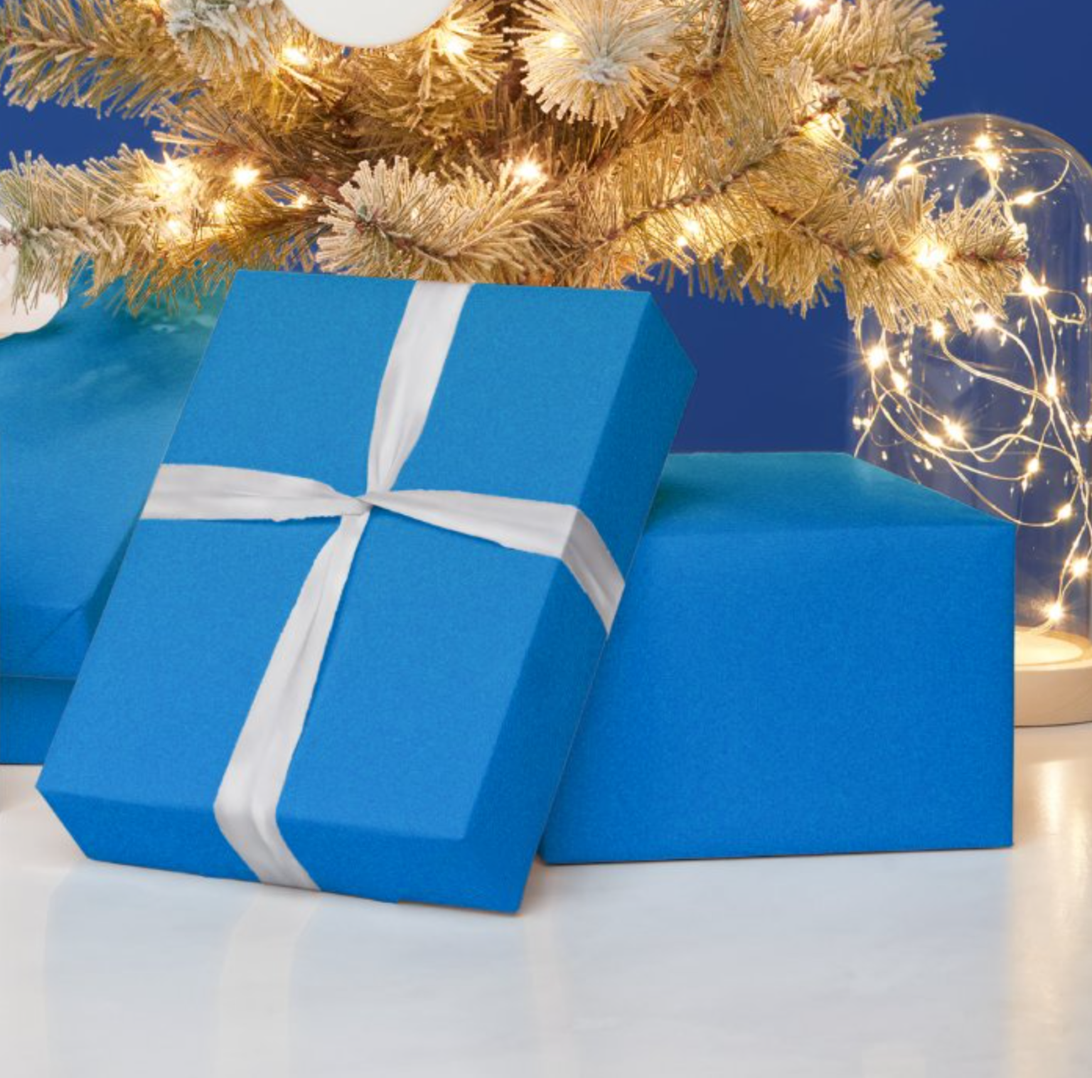 Blue Metallic Glitter Wrapping Paper - Buddhans Boutique