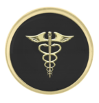 Gold Caduceus Gold Finish Lapel Pin - Buddhans Boutique